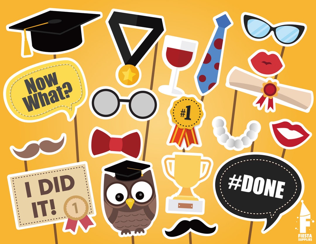 Graduation Photo Booth Props, Graduation Photobooth, Graduation Props ...
