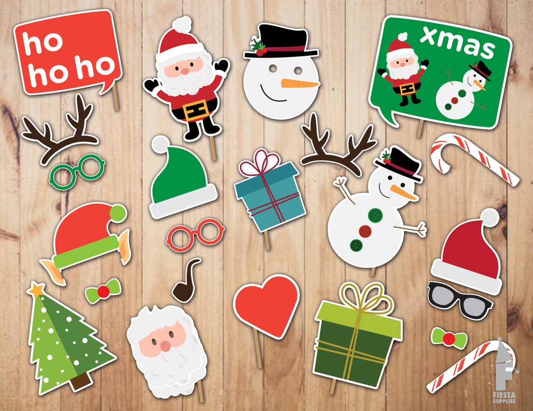 Christmas Props, Photo Booth Props, Photobooth Props, Merry Christmas ...