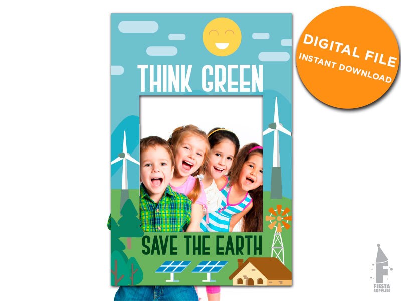 Earth Day Printable Photobooth Frame Printable Earth Day - Etsy