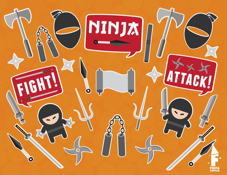 Ninja Props Ninja Party Theme Decor Ninja Party Decor Ninja - Etsy