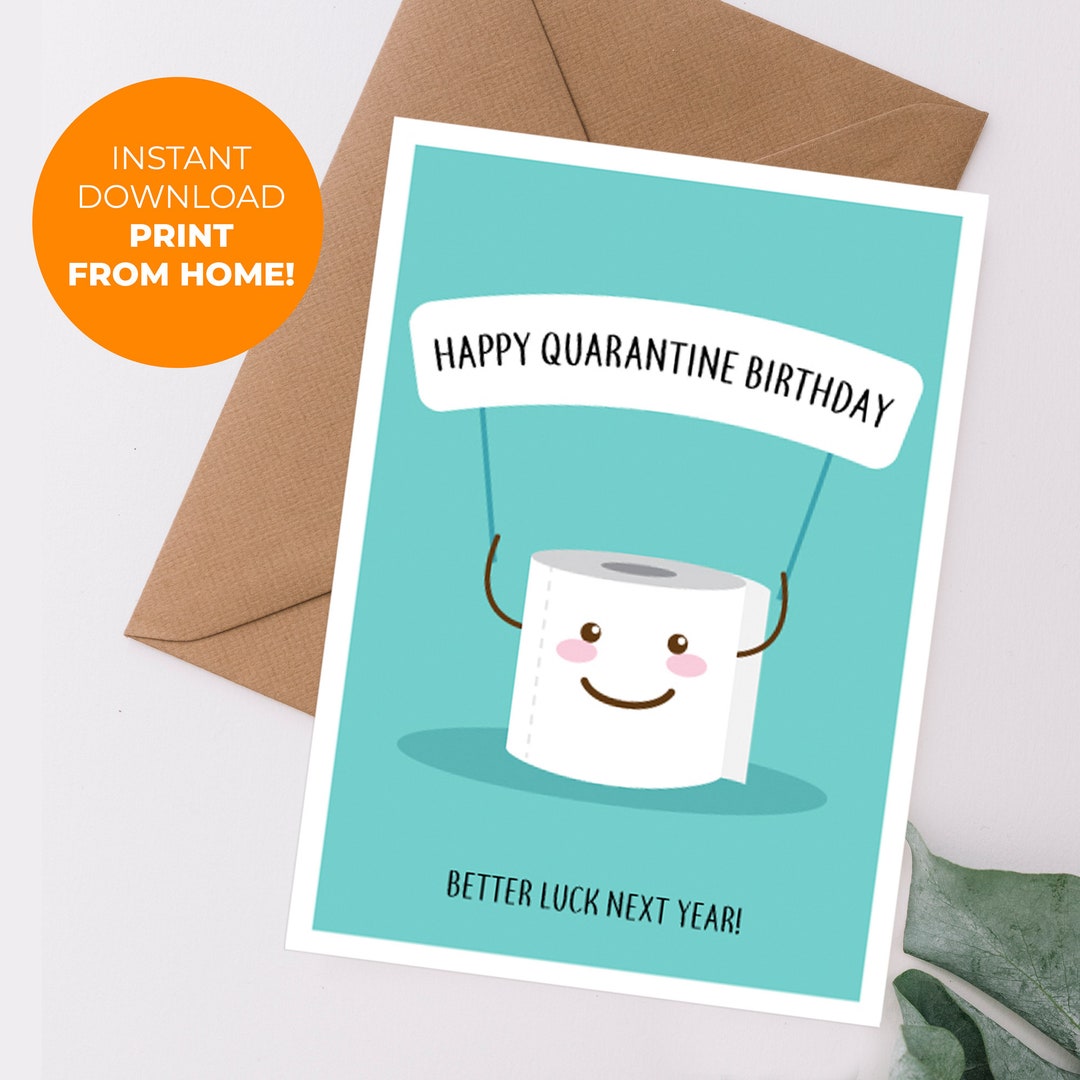 Funny Birthday Card Pandemic Funny Card Social Distancing - Etsy