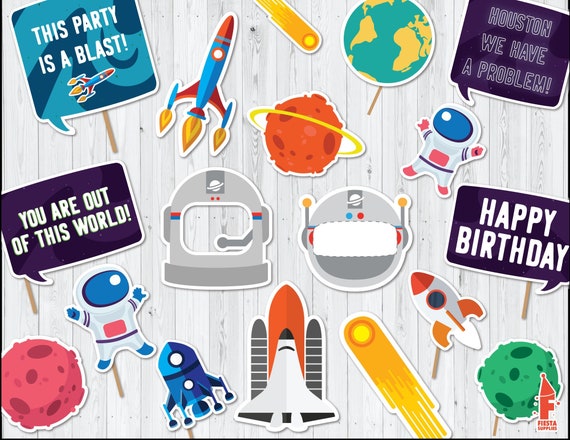 Outer Space Props Digital Printable. Outer Space Birthday. DIY | Etsy