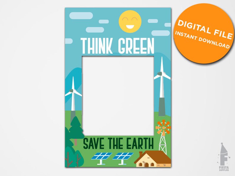 Earth Day Printable Photobooth Frame Printable Earth Day - Etsy