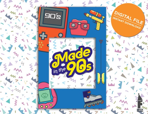 90's Photobooth Frame Retro Selfie Printable Frame 90s | Etsy