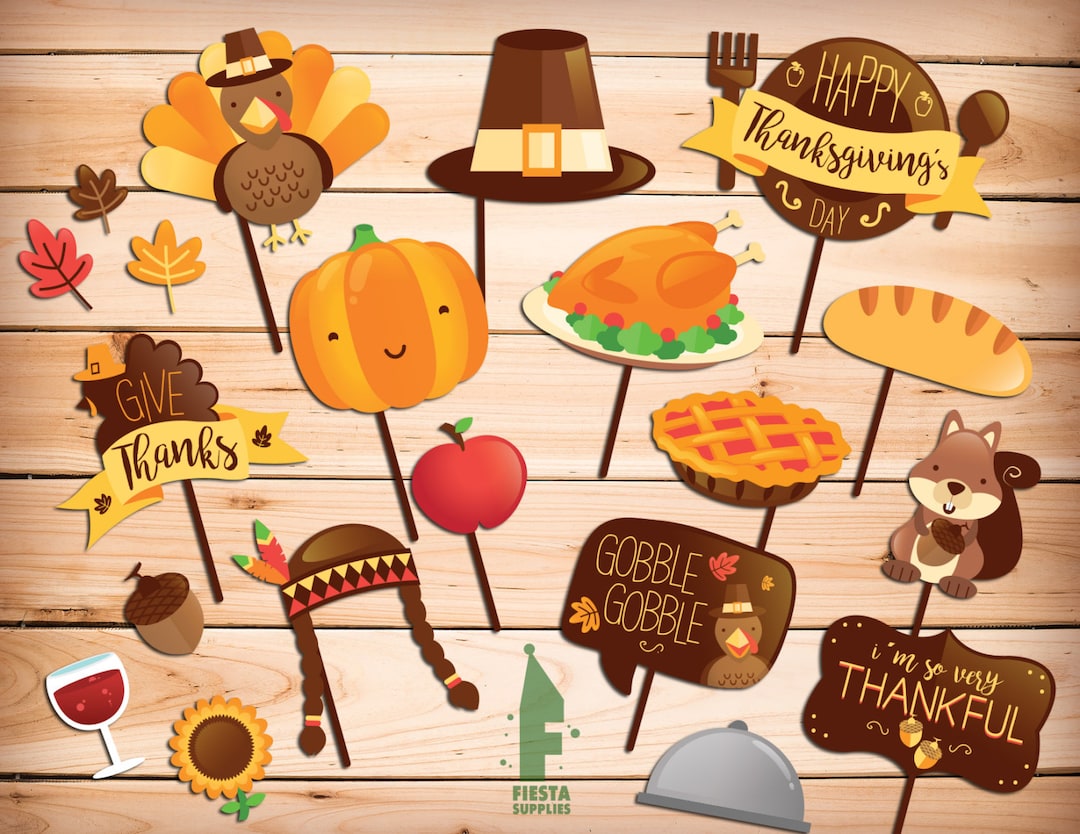 Thanksgiving Props Thanksgiving Party Printable Props Photo - Etsy