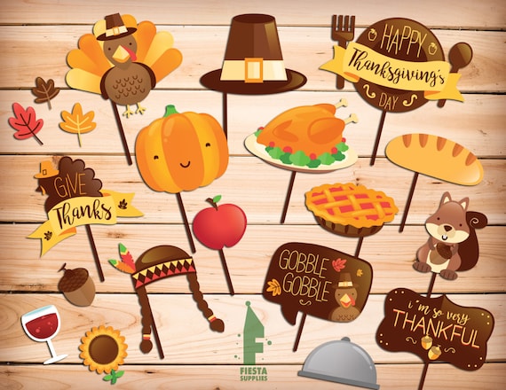 Thanksgiving props Thanksgiving party printable props photo | Etsy