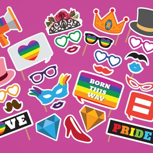 Gay Pride Festival Props, Gay Party Props, Pride Party Photo Booth ...
