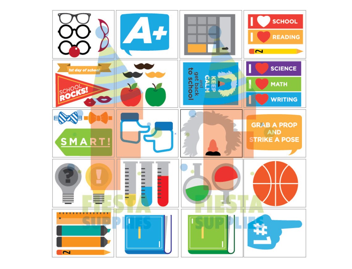 First Day of School Printable Scientist Photo Booth Props | Etsy