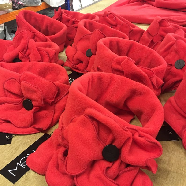 Bright Red Poppy Scarf - Etsy