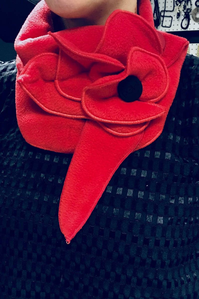 Bright Red Poppy Scarf | Etsy