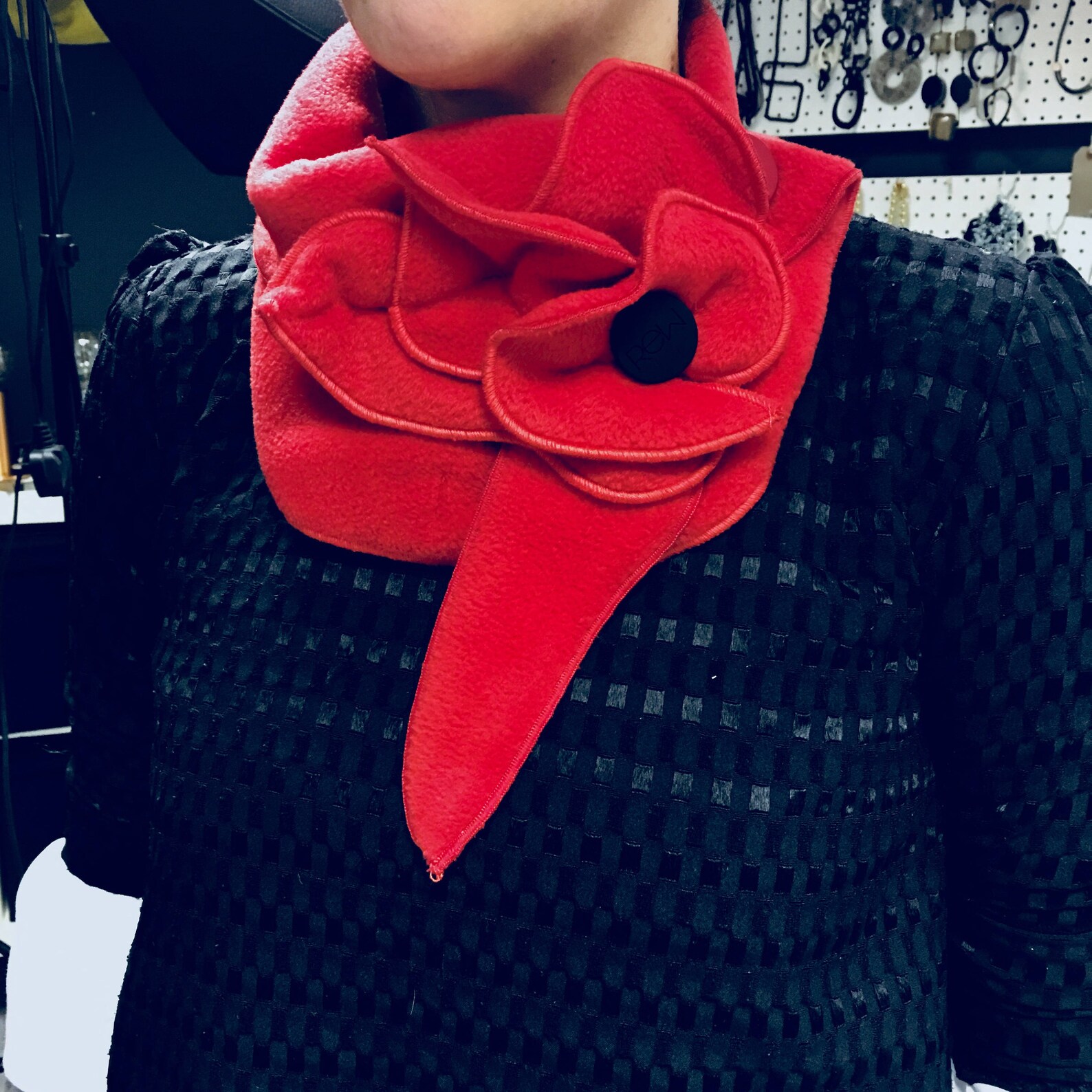 Bright Red Poppy Scarf - Etsy
