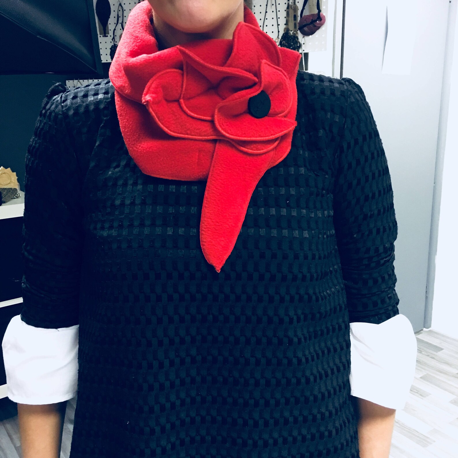 Bright Red Poppy Scarf - Etsy