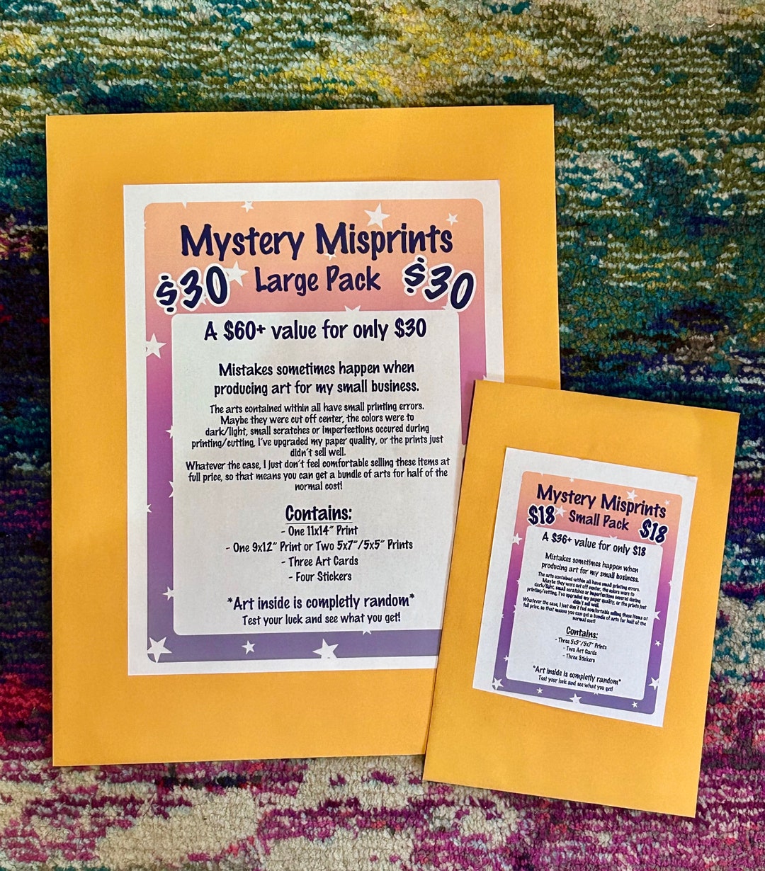 Mystery Misprint Packs - Etsy