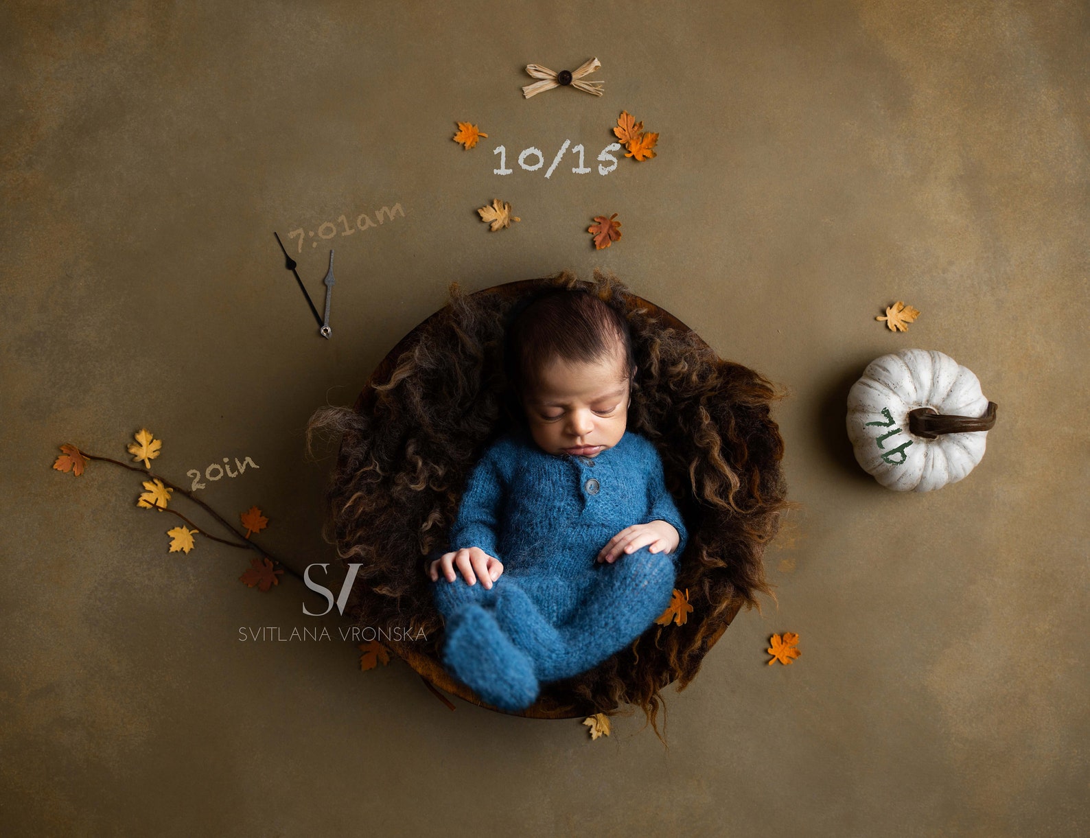 Newborn Digital Backdrop Baby Birth Announcement Newborn Digital ...