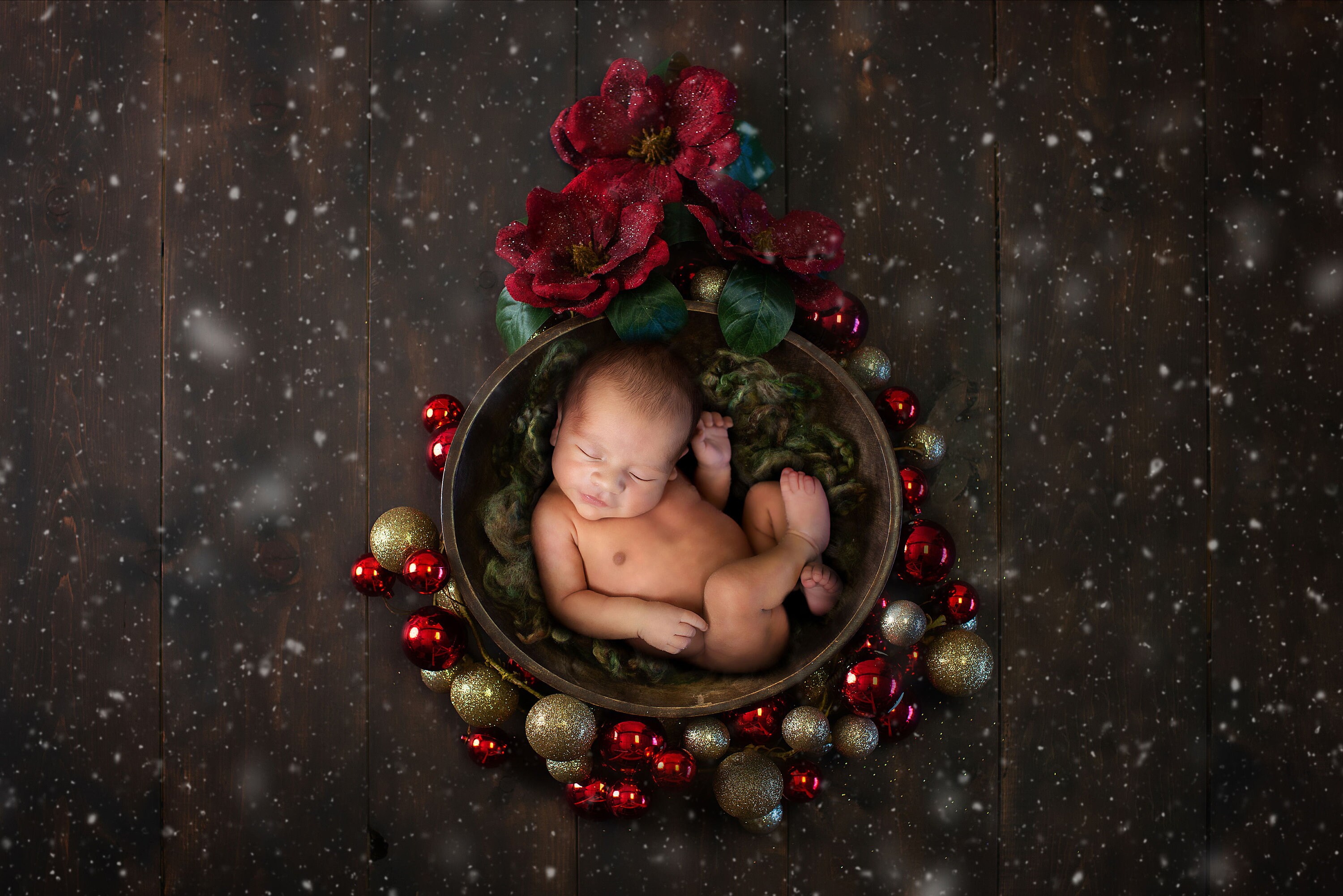 Digital Backdrop Newborn Christmas Background Snowy Newborn | Etsy