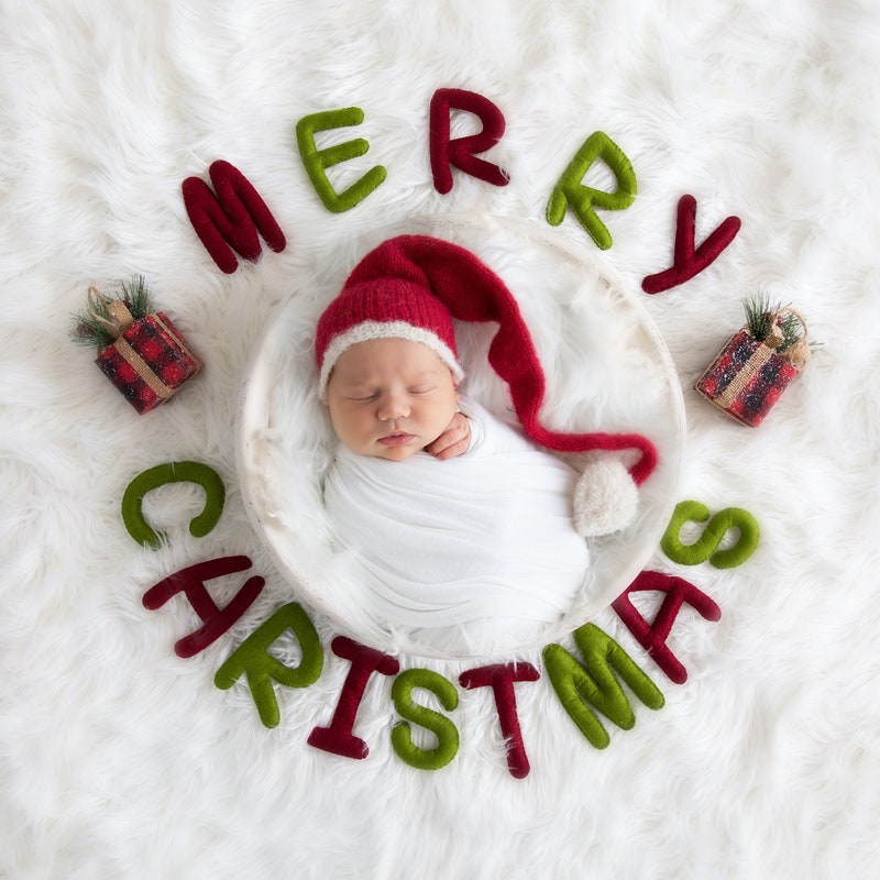 Christmas Newborn Digital Backdrop - Etsy