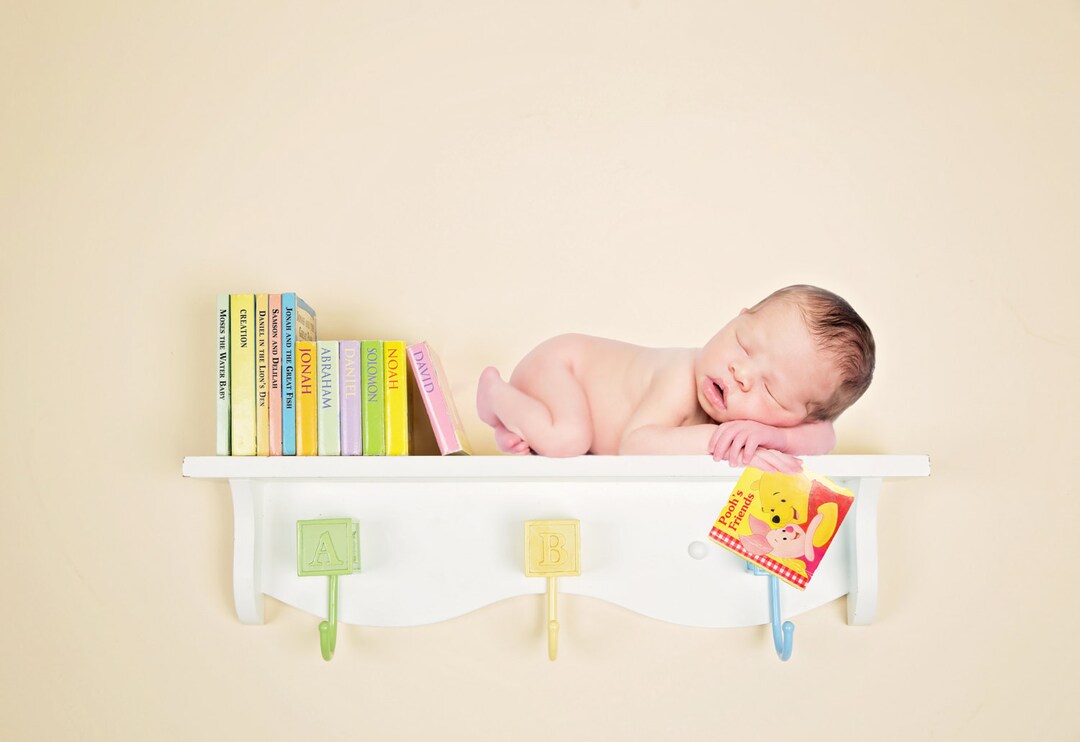 Bookshelf for Newborn, Newborn Digital Backdrop, Digital Backdrops for ...