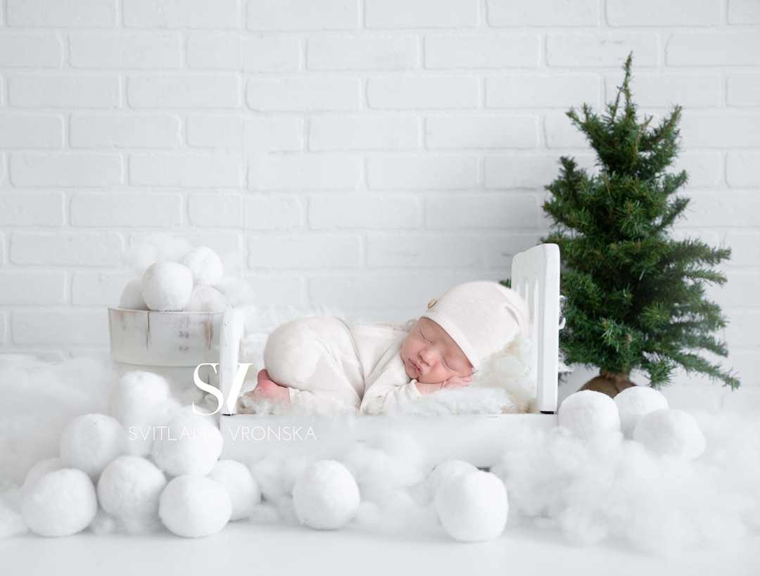 Snowy Winter Digital Backdrop Newborn Digital Background - Etsy