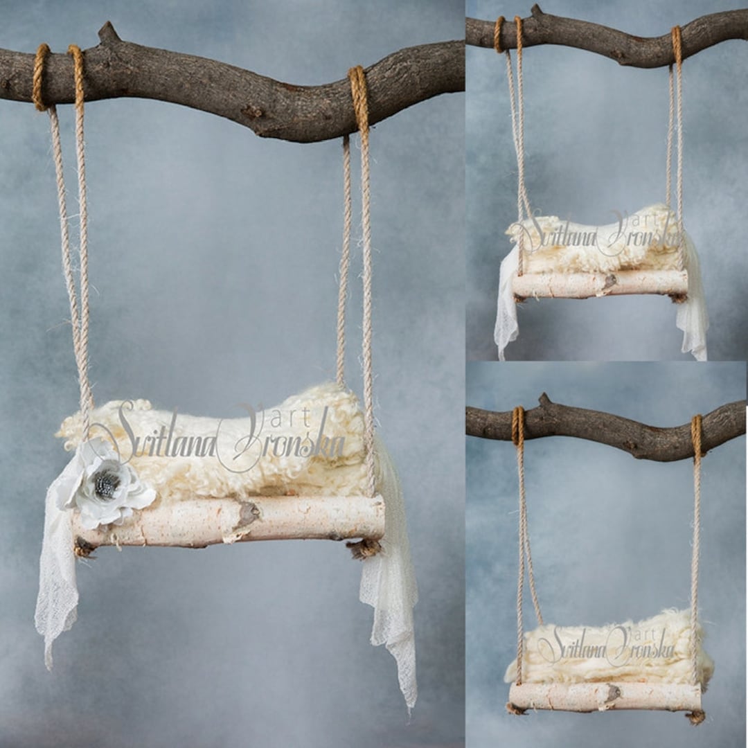Baby Swing Set of Three, Digital Backdrop for Newborn Photography ...