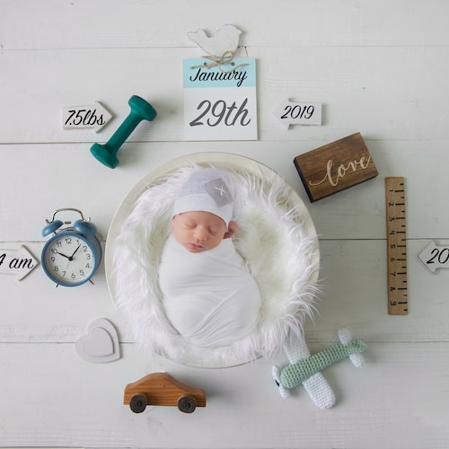 Digital Backdrop Newborn Baby Birth Announcement Baby Boy - Etsy