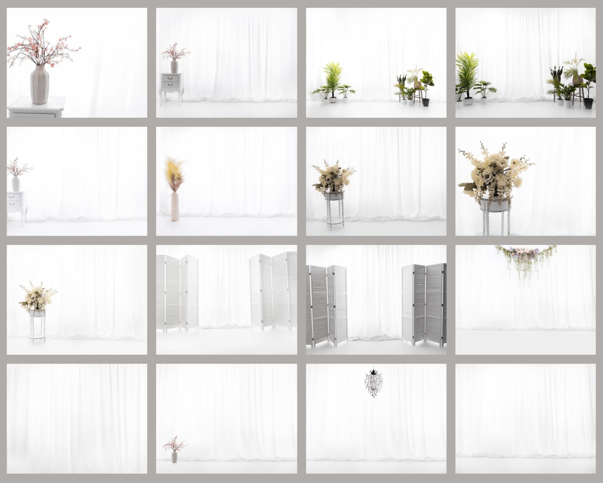 33 Backlit Curtain Backdrops plus 6 png files of Chandeliers | Etsy