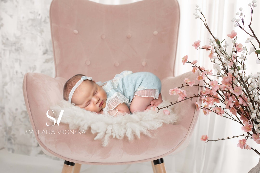 Newborn Digital Backdrop Soft Pink Chair Newborn Digital Background - Etsy