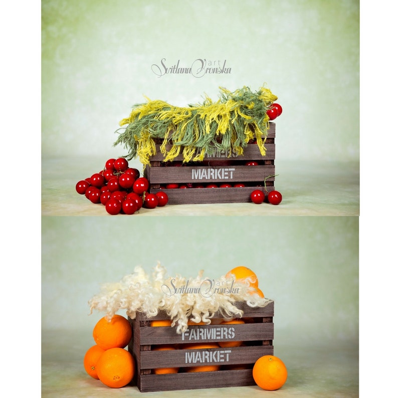 Newborn Digital Backdrop Digital Prop Farmers Market Box - Etsy