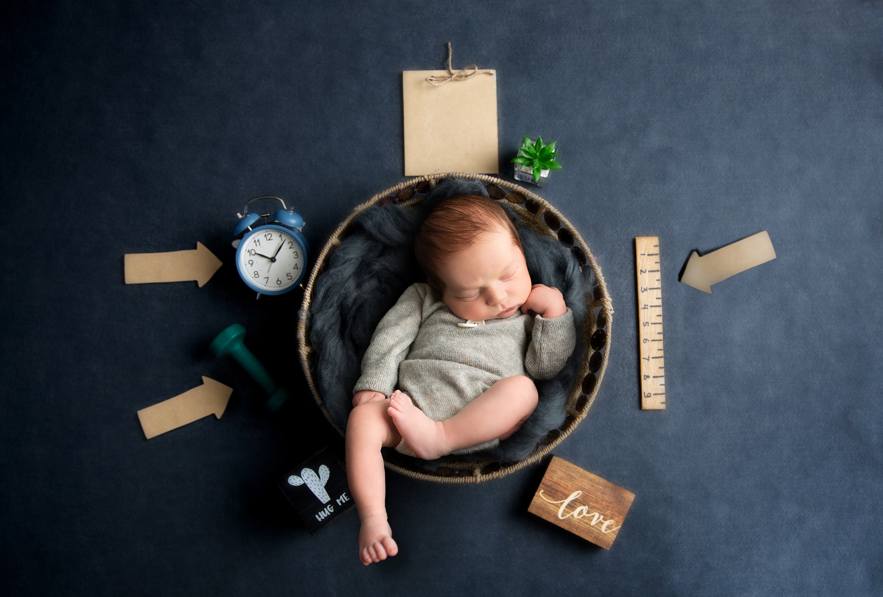 Baby Birth Announcement Digital Backdrop Newborn Photoshop - Etsy