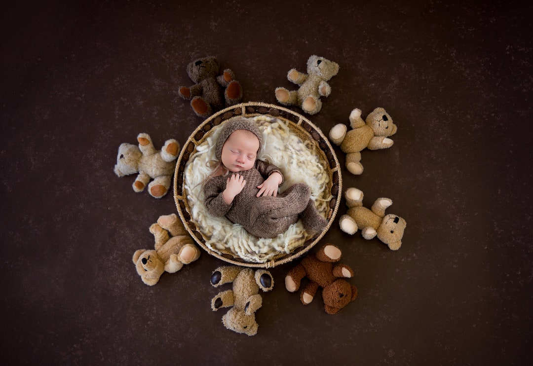 Cute Teddy Bears Overlay for Newborn Baby Boy - Newborn Digital ...