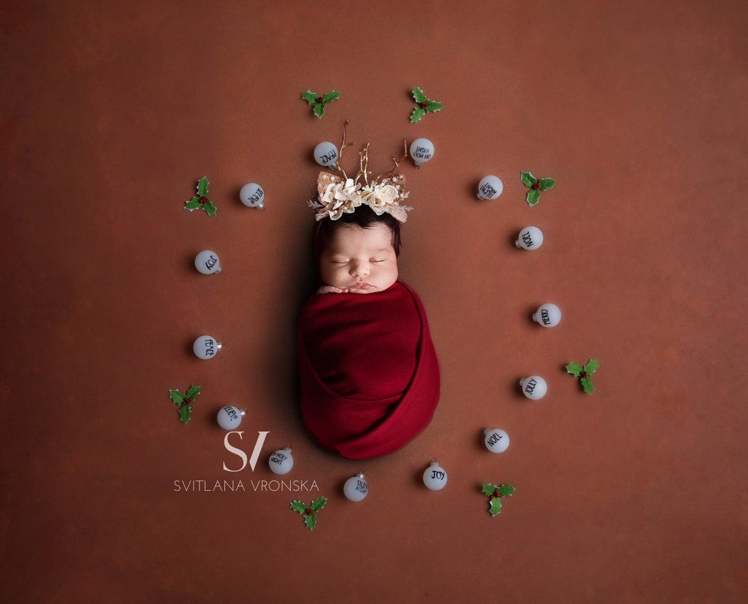 Christmas Newborn Digital Backdrop Winter Baby Newborn Digital ...