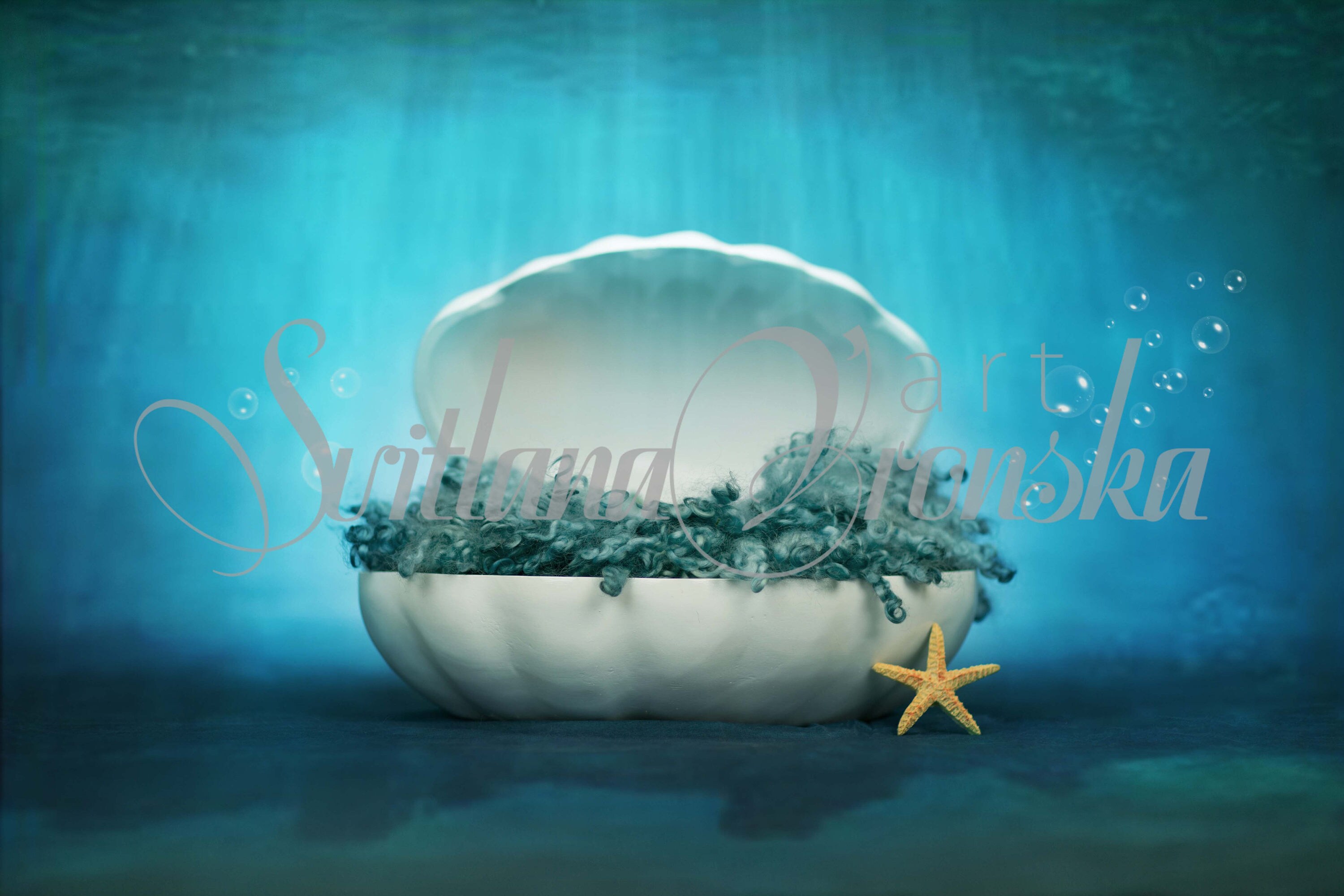 Beautiful Underwater Pearl Clam Shell With Sunrays Newborn | Etsy