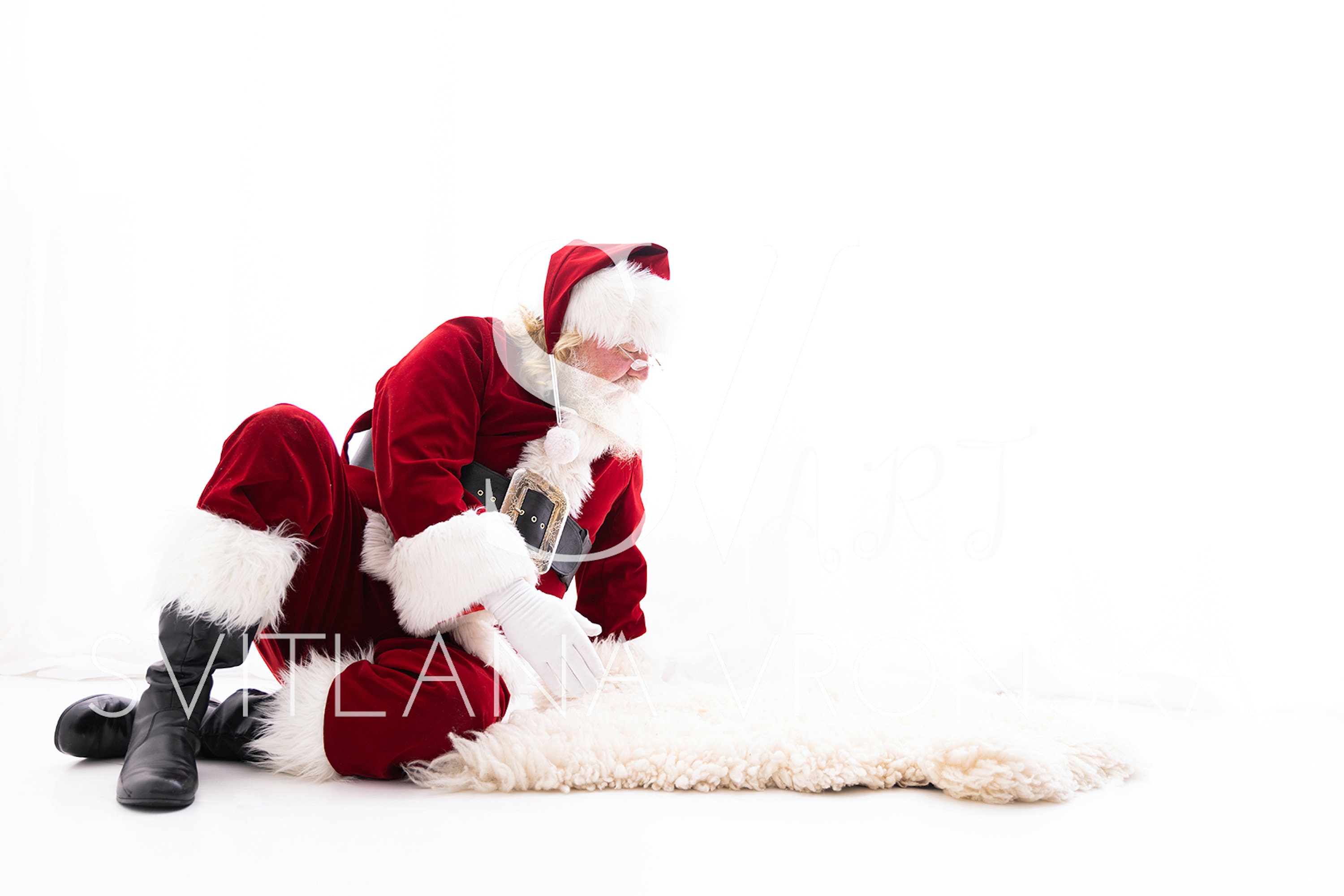 Santa Claus Christmas Digital Backdrop | Etsy