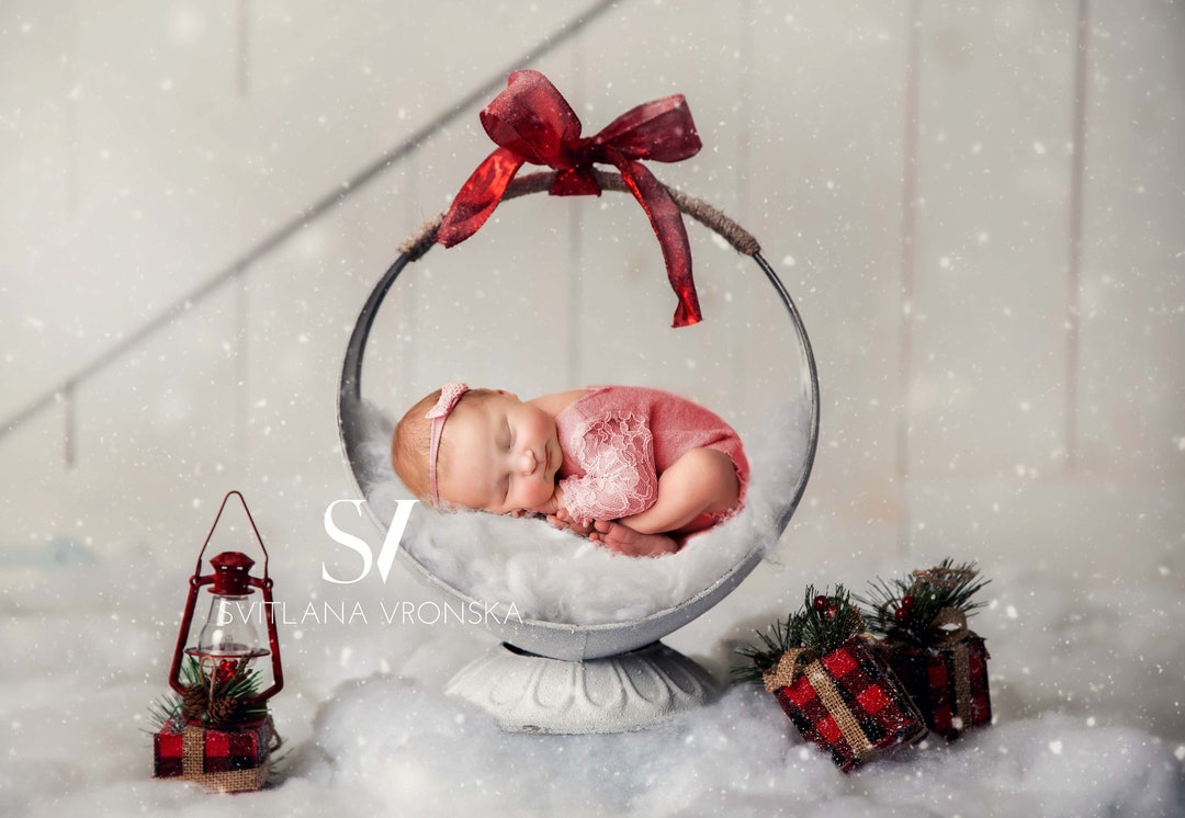 Christmas Newborn Digital Background Winter Newborn Photo Prop, Newborn ...