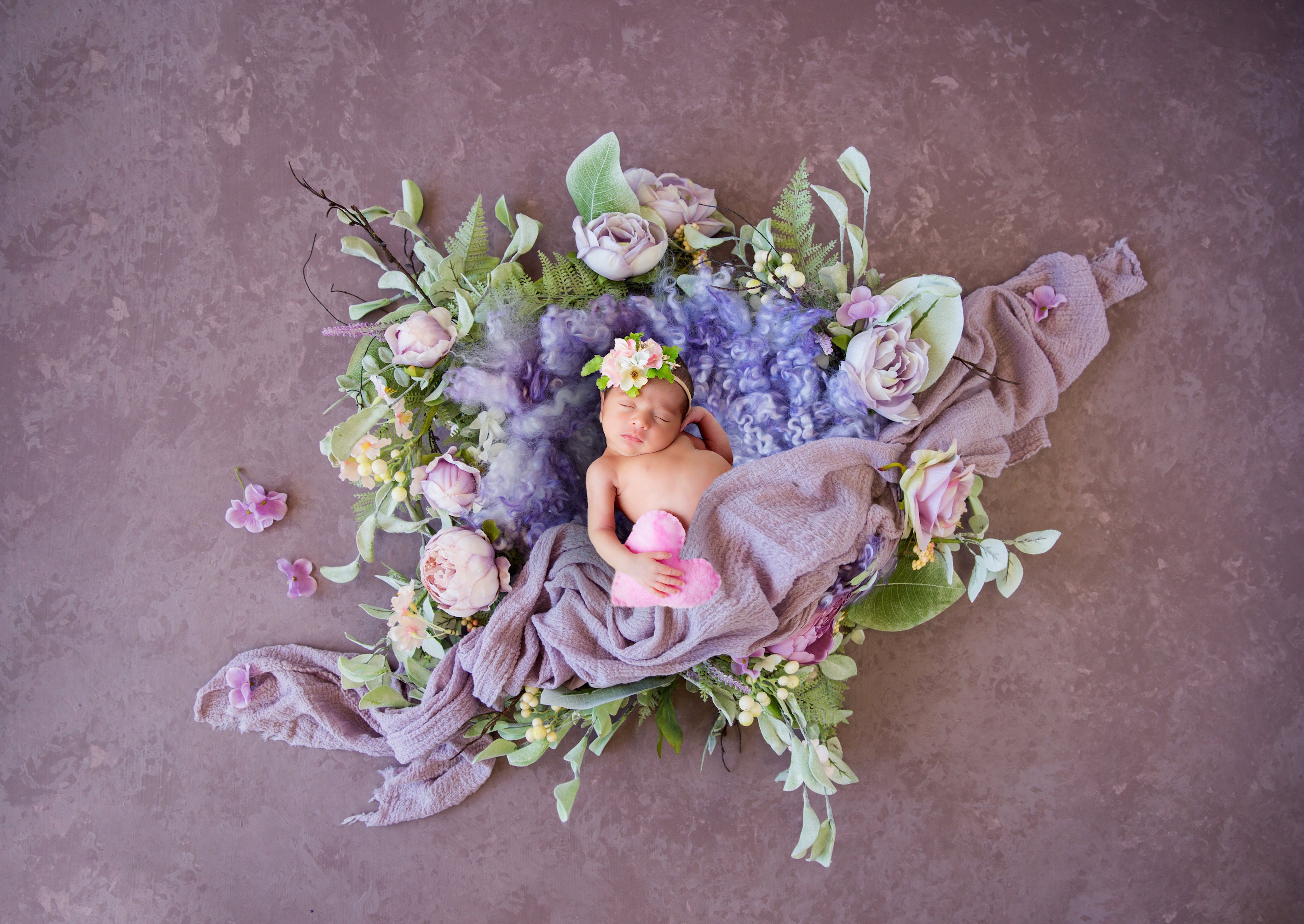 Beautiful Floral Newborn Digital Background Baby Girl Digital | Etsy