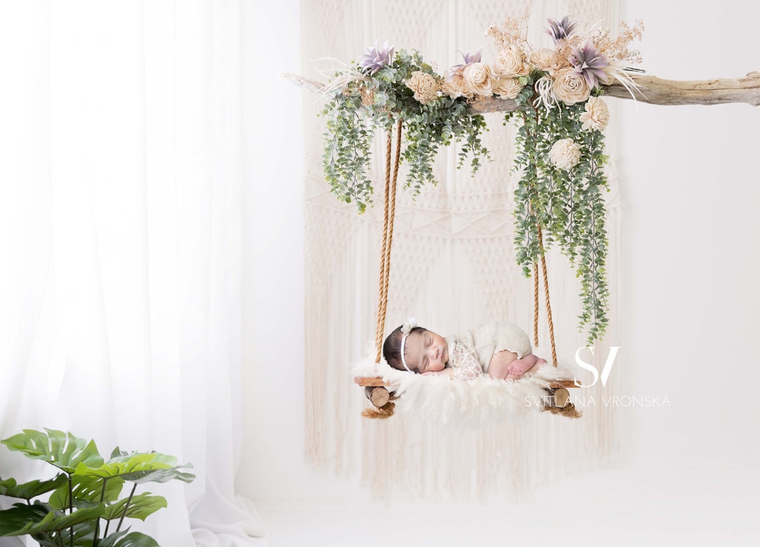 Bohemian Swing Newborn Digital Backdrop Newborn Digital Background Soft ...
