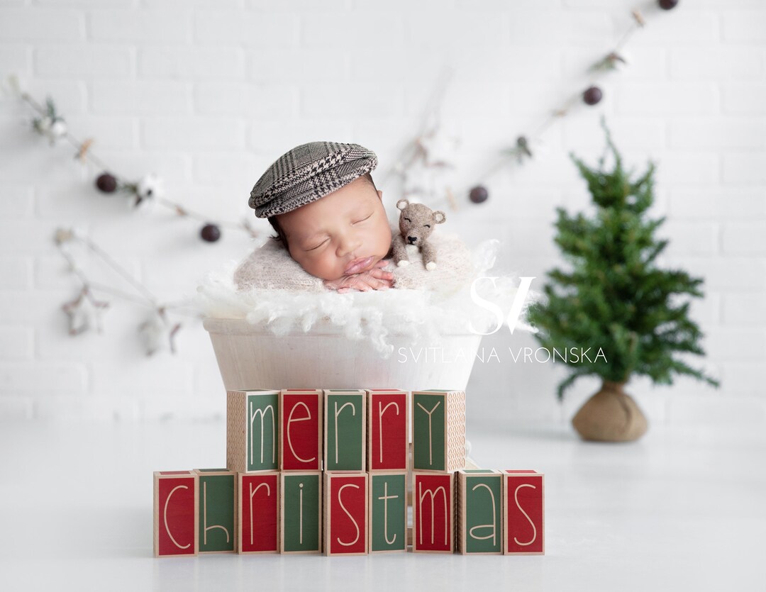 Merry Christmas Newborn Digital Backdrop Newborn Digital Background ...