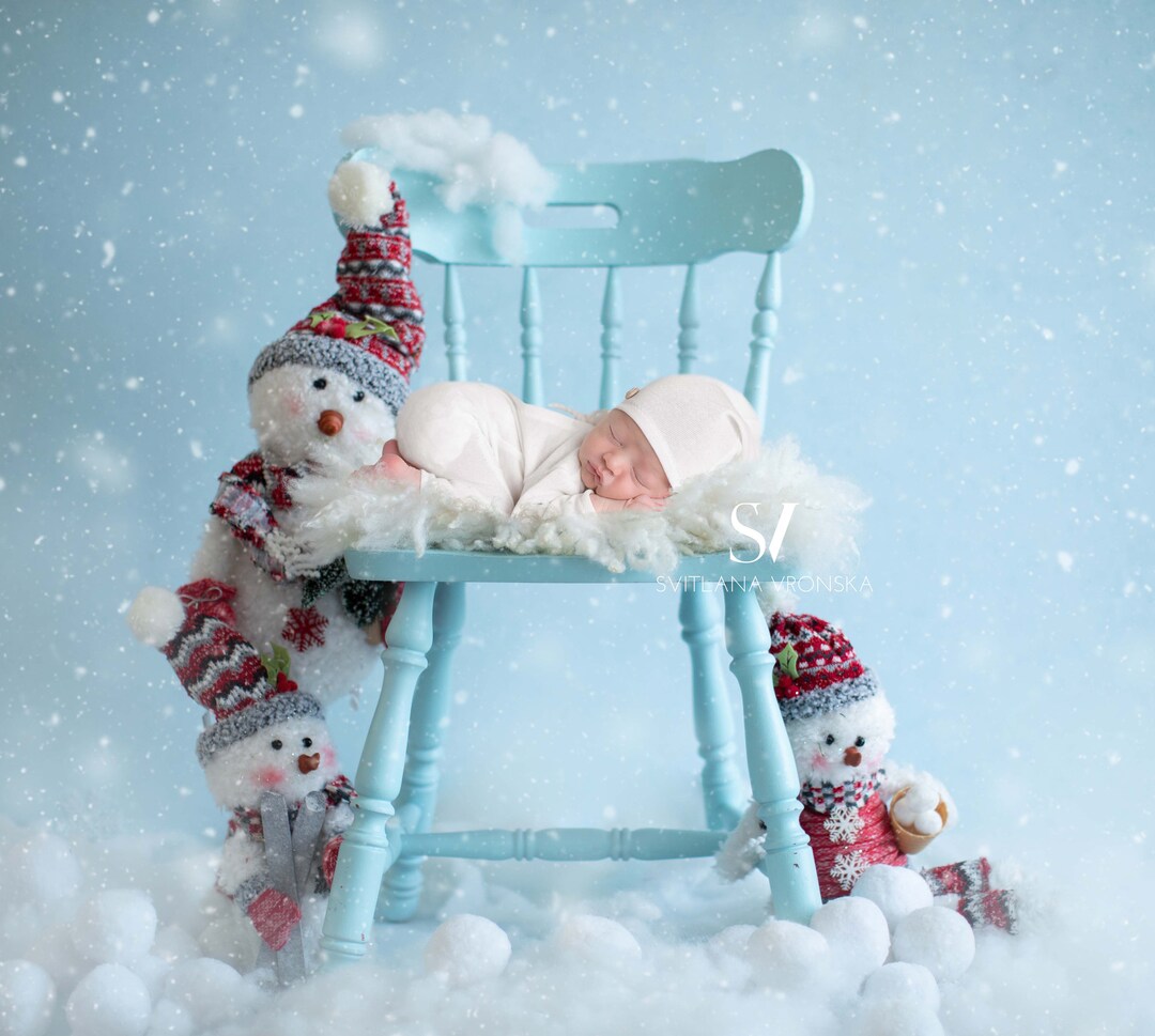 Snowy Christmas Newborn Digital Backdrop Newborn Digital Background ...