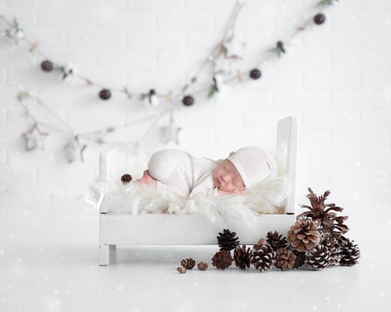 Snowy Christmas Backdrop Newborn Digital Backdrop Newborn | Etsy
