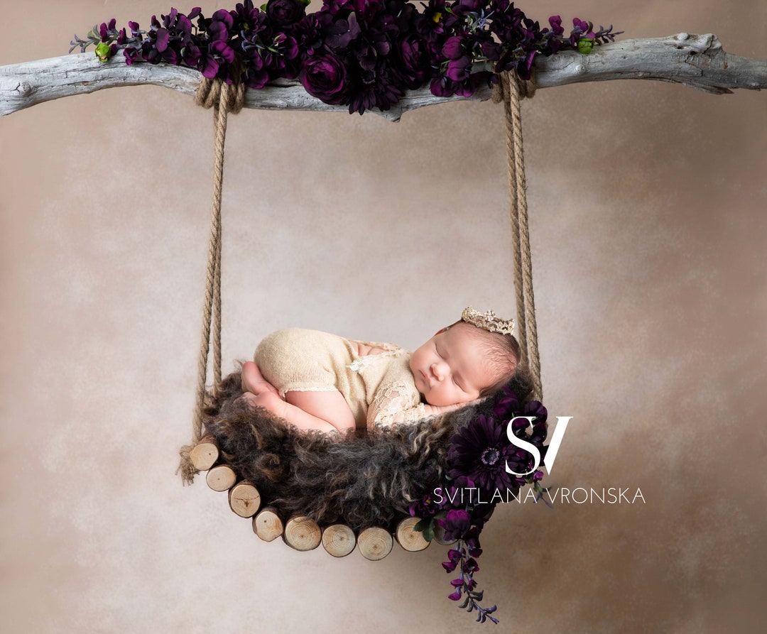 Newborn Digital Backdrop Earthy Tones Background Hanging Swing Newborn ...