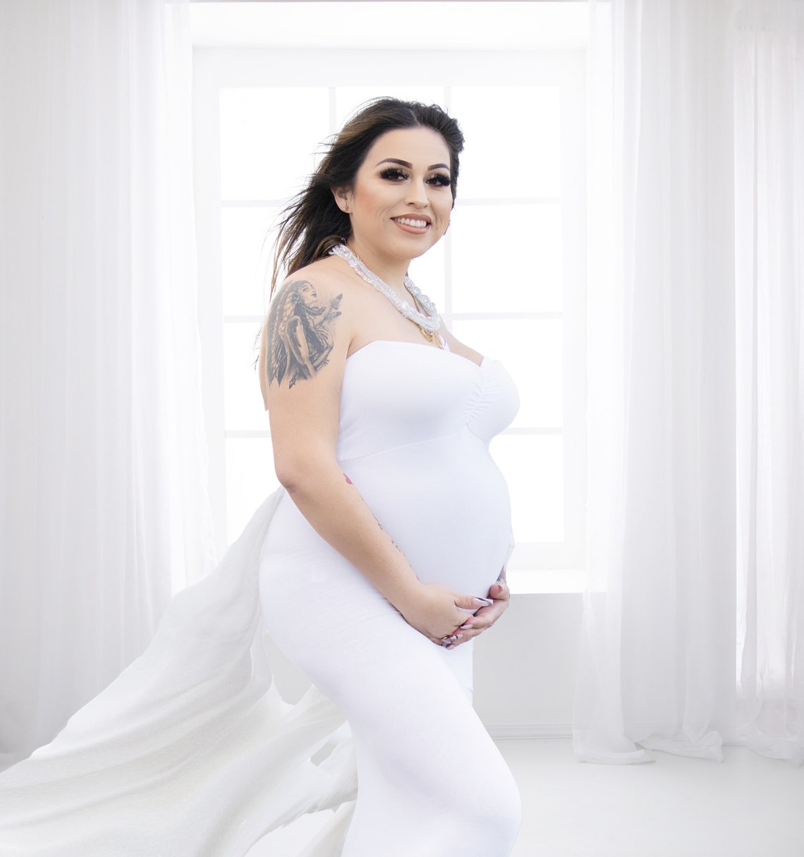 Bright White French Window Digital Backdrop Maternity - Etsy