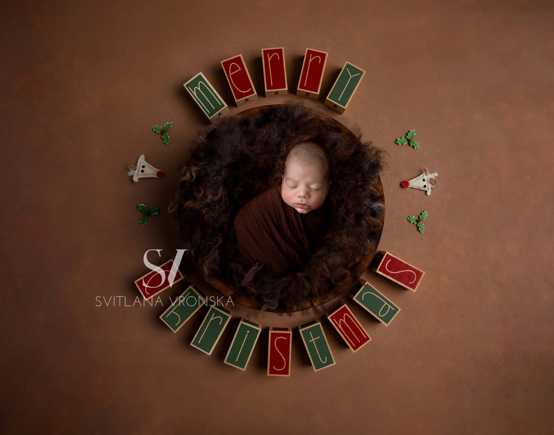 Newborn Digital Backdrop Merry Christmas Backdrop Winter Baby Backdrop ...