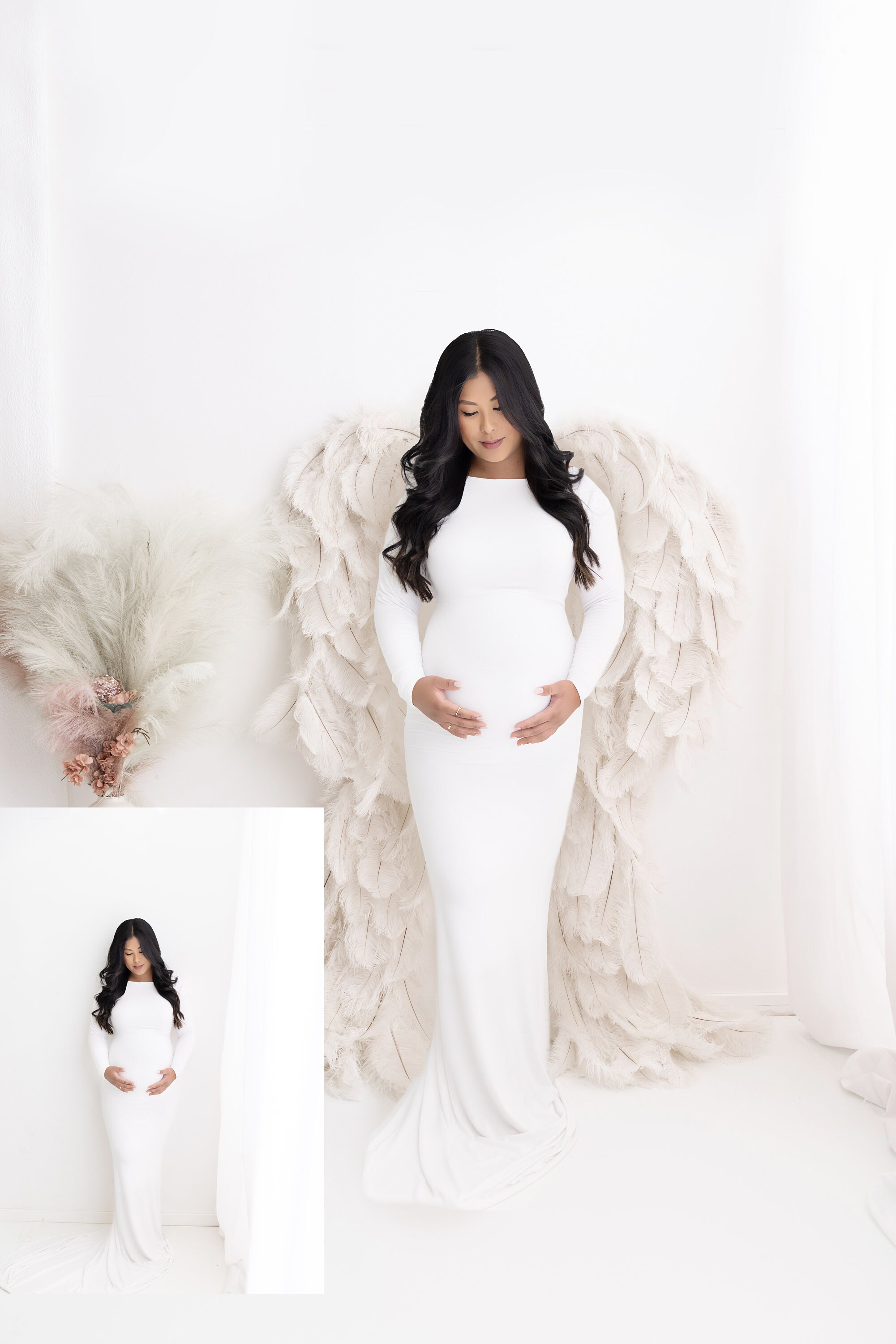 Digital Backdrop Maternity Wings Set of Two Angel Wings | Etsy