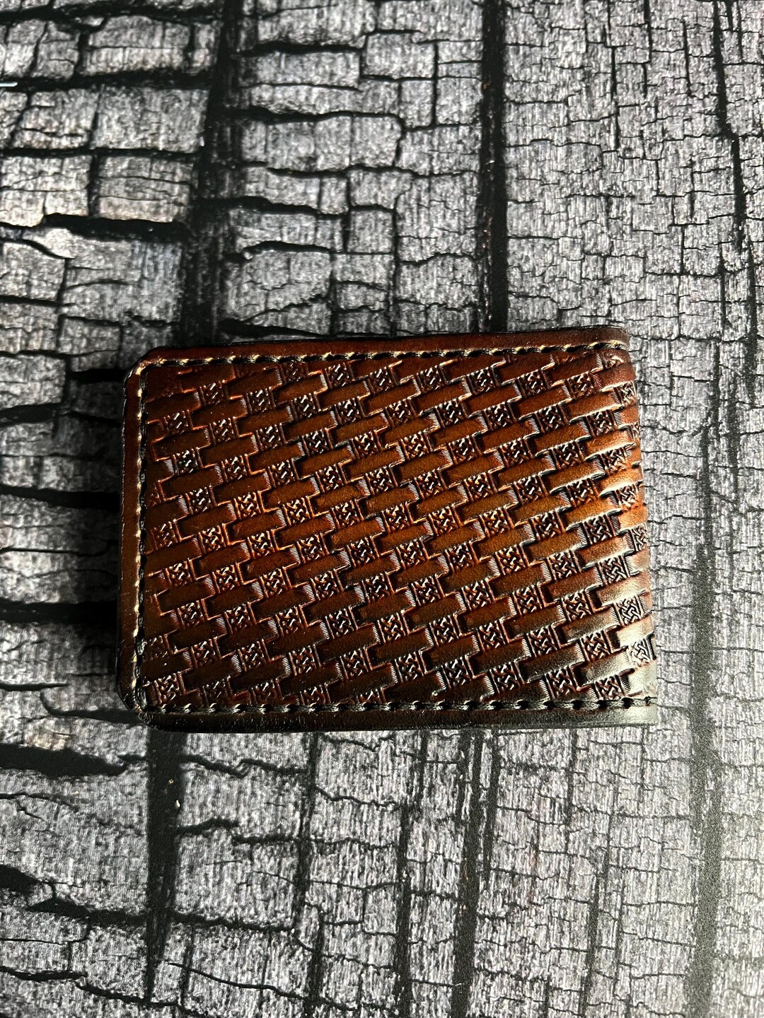 Celtic Basket Weave Minimalist Wallet - Etsy