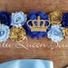 Prince Royal Blue Gold Baby Blue Boy Maternity Sash King Crown Baby ...