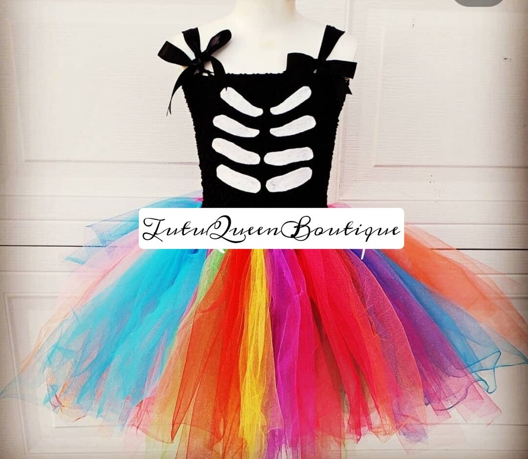 Day of the Dead Tutu Dress Skeleton Girl Costume Coco Tutu - Etsy