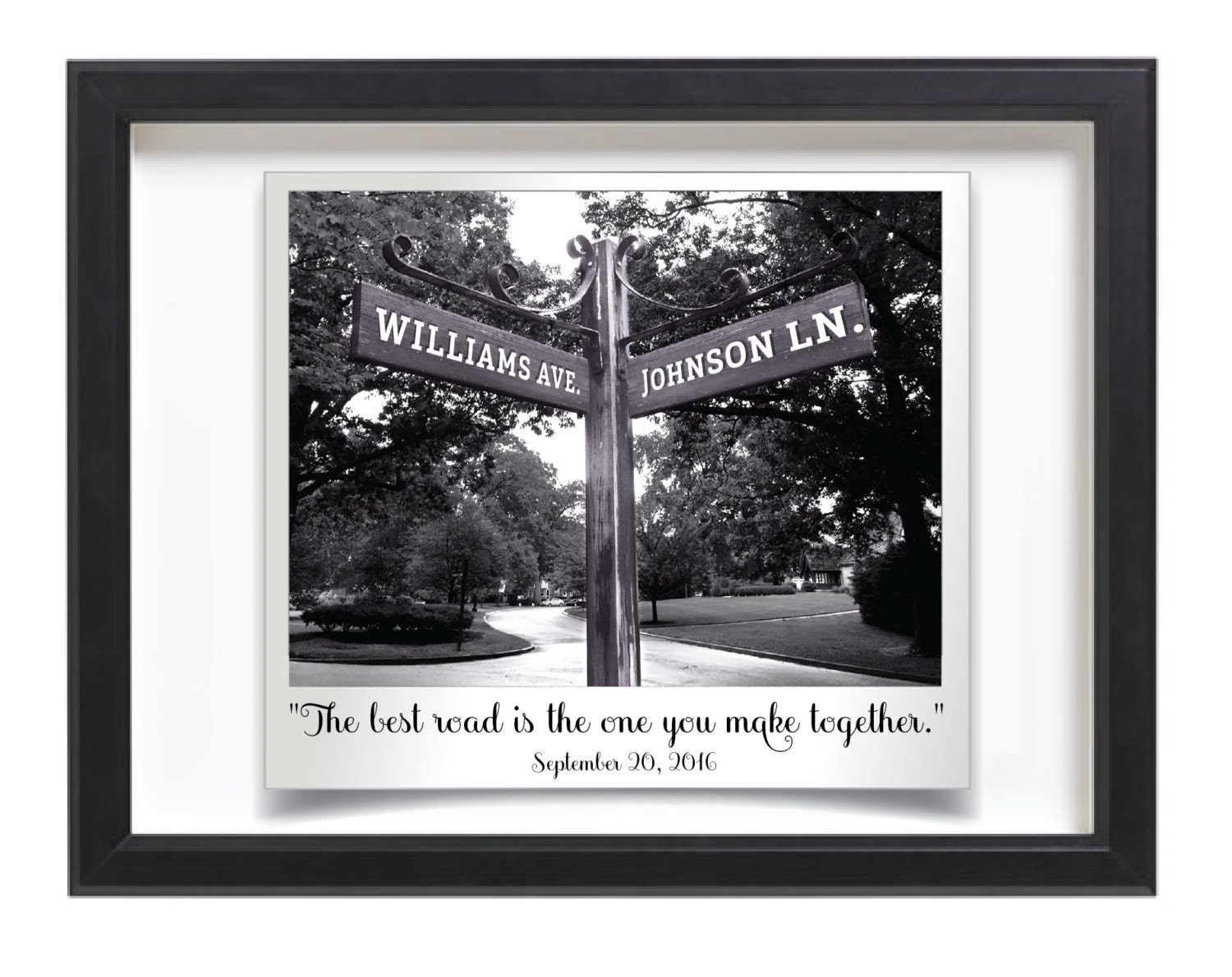 Framed Personalized Street Sign Photograph | Etsy