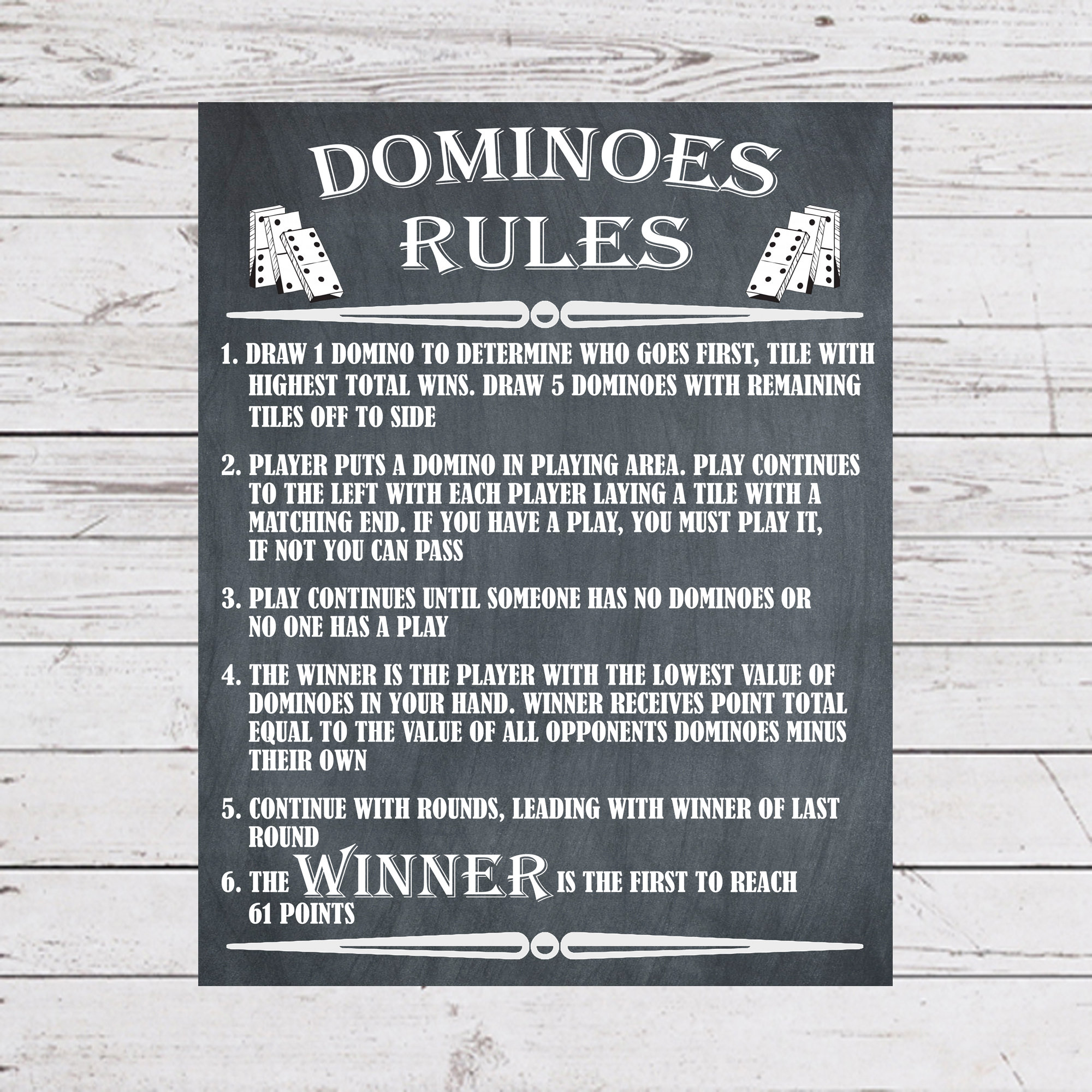Dominoes Rules Yard Games Dominoes Sign Outdoor Party - Etsy dominoes-rules-yard-games-dominoes-sign-outdoor-party-etsy