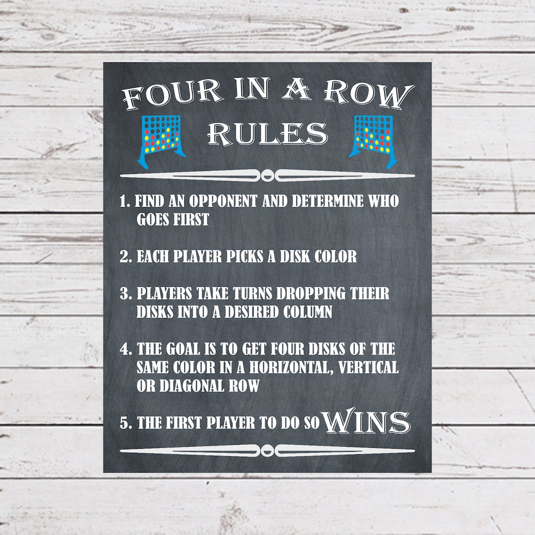Four in a Row Rules, Four in a Row Instructions, Yard Games, Outdoor ...