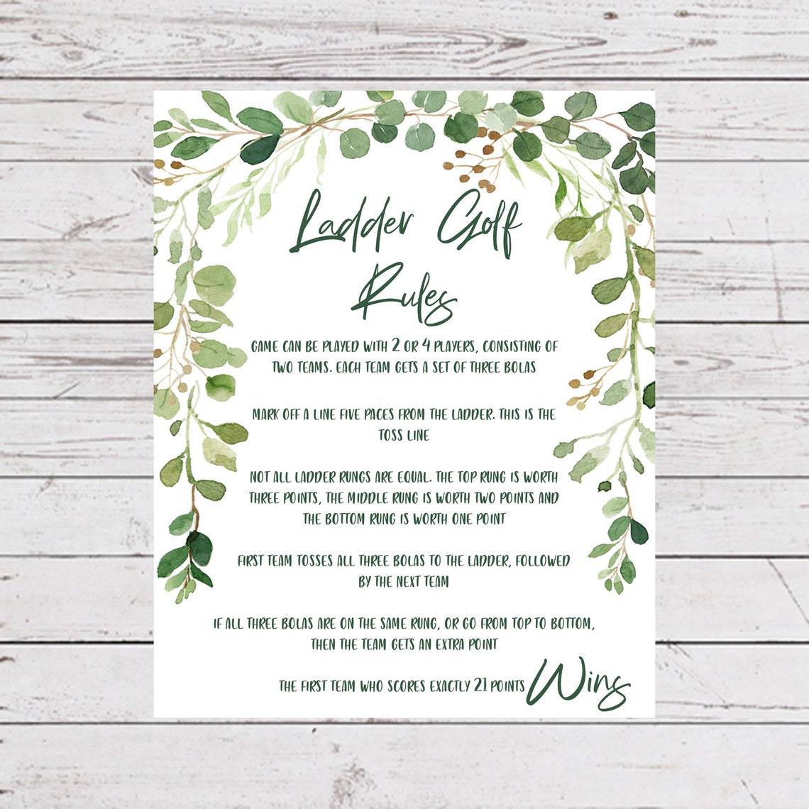 Ladder Golf Rules Ladder Toss Ladder Ball Yard Games Etsy