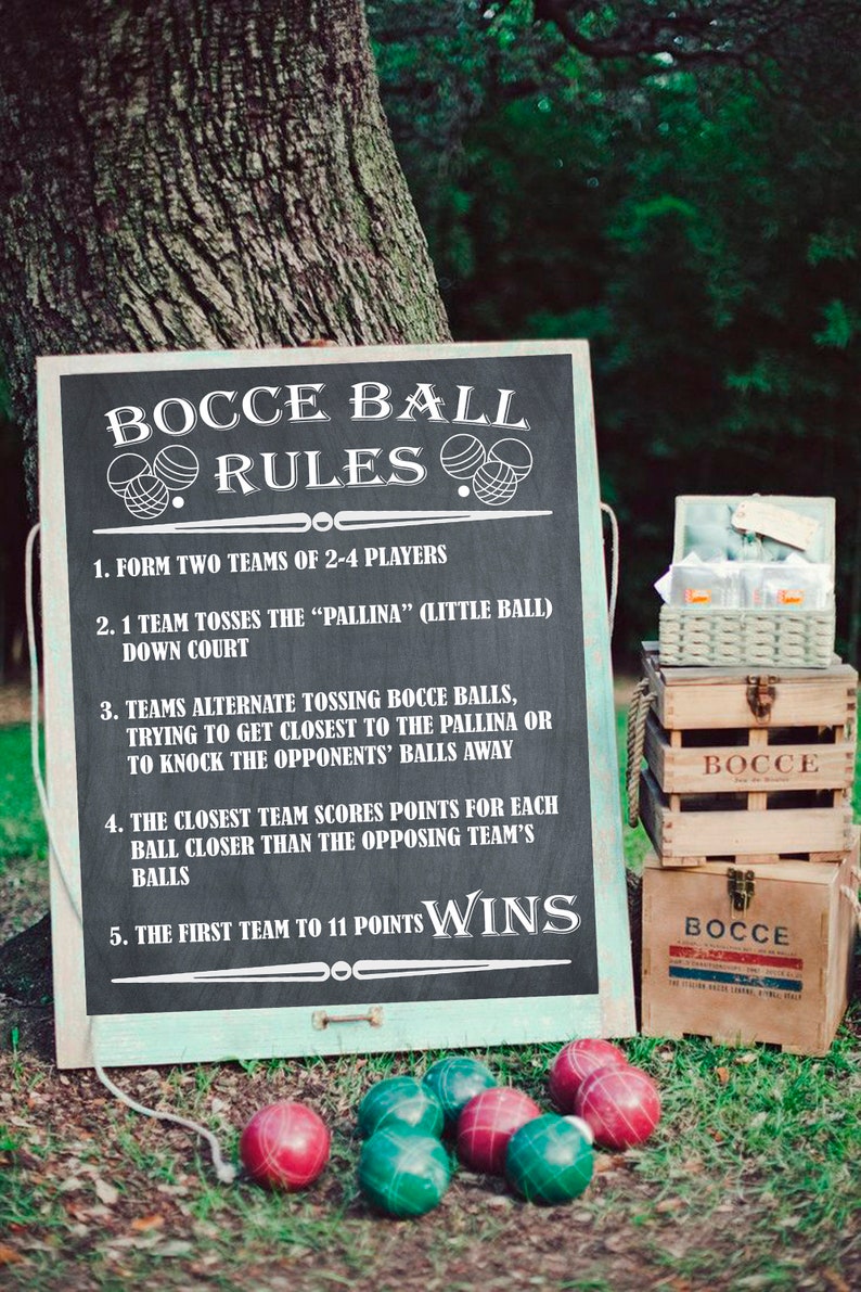 Bocce Ball Rules Print: Backyard Lawn Game Instructions (digital ...